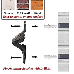 2PCS Cast Iron Wall Mounted Bottle Opener Vintage Rustic with Self-Tapping Screws for Home Garden Bar KTV Hotel HE06