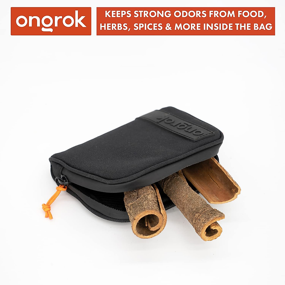 ONGROK Carbon Technology Pouch Small (4X6), Bamboo Derived, Durable Zipper, Combo Locking Wallet to Stash Away Goods with Care