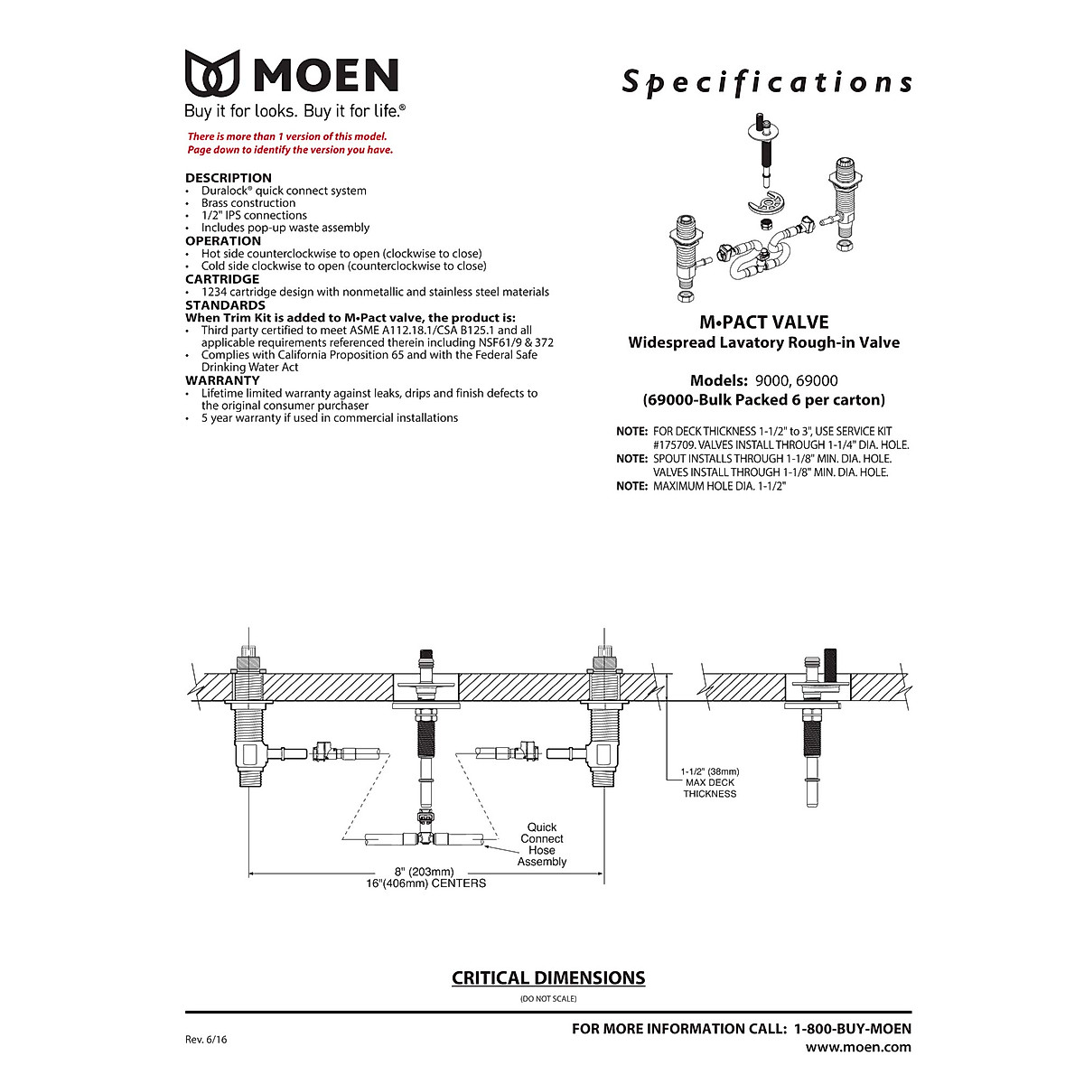 Moen T6708BN-9000 Genta Two-Handle Widespread Bathroom Faucet with Valve, Brushed Nickel