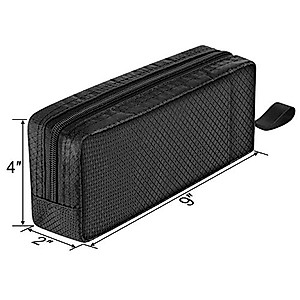 CM Travel Cable Organizer Case Bag Portable Computer Accessories Zipper Mesh Pouch Bag for Holding Laptop Mouse, Power Bank, USB, Adapter, Charger, Cellphone and Cosmetics