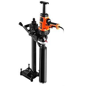 VEVOR Diamond Core Drill Machine, Wet and Dry Use, 0.8-6.3in Drilling Diameter Handheld Core Drill Rig with Stand and Core Drill Bit, 2000W Rugged Concrete Core Drill, For Concrete, Brick, Marble