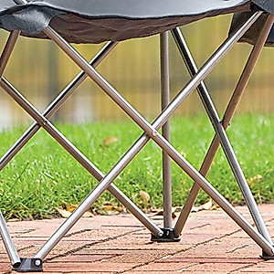 Coleman Oversized Black Camping Lawn Chairs + Cooler, 2-Pack | 2000020256