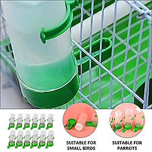 Balacoo 20pcs Bird Feeder Water Dispenser for Cage Automatic Bird Water Food Feeder for Cage Pet Parrot Budgie Lovebirds Cockatiel Feeder Cup Bowl Dish and M