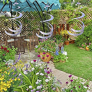 3 Pack Spiral Reflectors Bird Blinder Spinner, Bird Repellent Disc, Bird Reflective Disks, Keep Birds Away Bird Deterrent Devices Scare disc