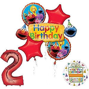 Elmo and Friends 2nd Birthday Supplies Decorations Balloon kit