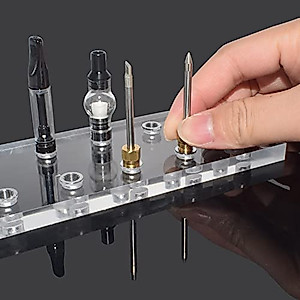 ADILAIDUN Multifunctional Display Stand Holder for 5|O |Sturdy & Durable 10-Hole Desk Organizer Stand Holder for Screws & Soldering Iron Tools