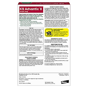 K9 Advantix II for Dogs 10 lbs and Under - 6 Count