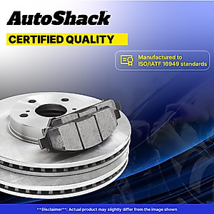 AutoShack Brake Rotors with Brake Pads Rear Brake Rotor & Pad Replacement Kit for INFINITI QX60 Q50 JX35 FX35 M37 Q60 QX70 FX37 M56 M35h FX45 Q70L Nissan Quest Murano Pathfinder V6 PCDR4135041350905