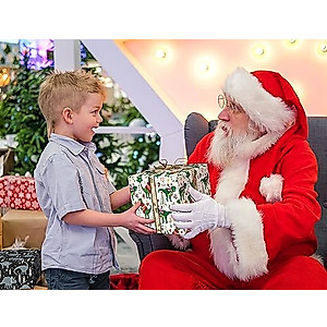 WAPLIGHAL Dinosaur Christmas Wrapping Paper for Boys Girls Kids - Funny Dinosaurs on White Pink Black Designs - Gift Wrap for Birthday, Baby Shower, Holiday - 8 Sheets, Each 20 x 29 Inches, Recycled, Easy to Store