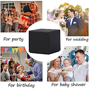 Dasofine Black Gift Boxes, 4" × 4"× 3.8" Square Box with Lid, 6pcs Small Gift Box, Candle Boxes, Gift Boxes for Present