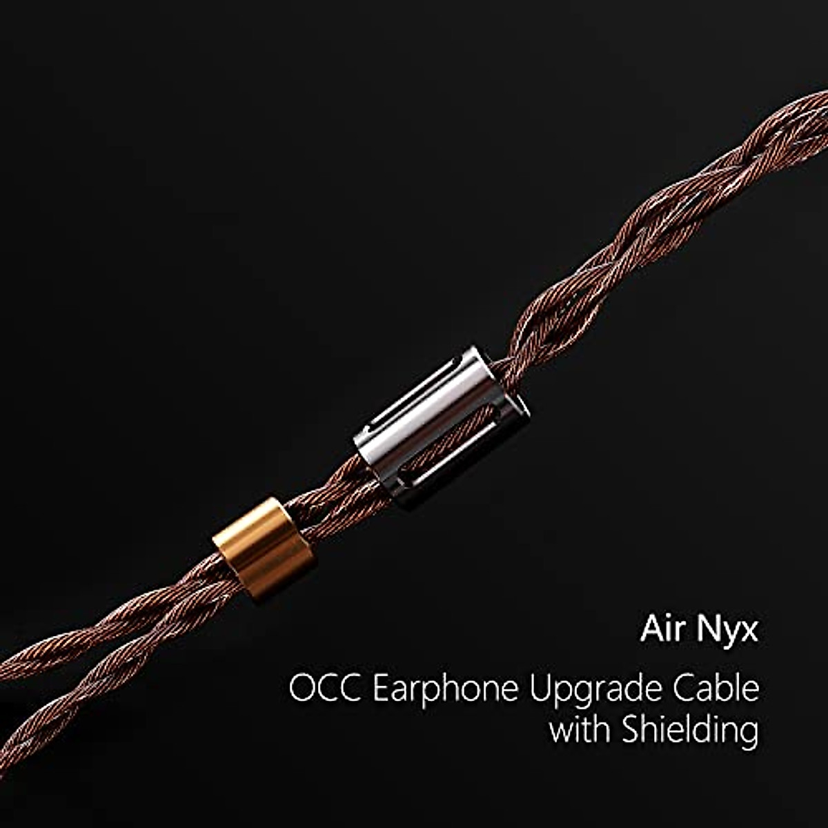 DD ddHiFi BC130B (Air Nyx) OCC HiFi Earphone Upgrade Cable with Shielding Layer, 4.4mm Straight Plug, MMCX Connector, Standard Length 120cm Long