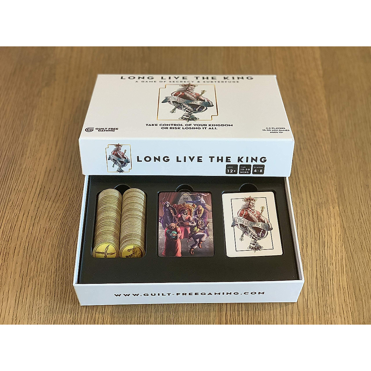 Guilt Free Gaming Long Live The King - A Kickstarter Success Card Game with Social Deduction | Family Friendly (Ages 14)