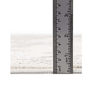 Unique Loom Finsbury Collection Area Rug - Diana (7' x 10' Rectangle, Ivory/ Beige)