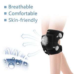 Volleyball Knee pad for Kids, Soft Adjustable Children Kneepads with Thick Sponge, Protective Knee Brace for Soccer Tennis Running Cycling Dance, Anti-Slip Knee Support for Kid Youth Adult, Black L