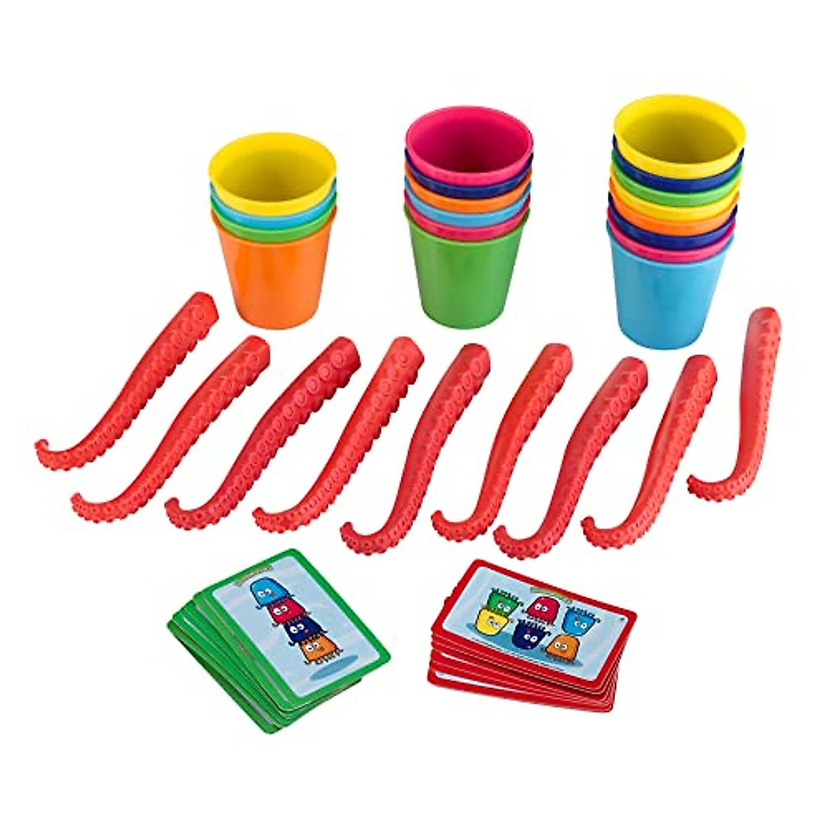 Stacktopus Kids' Game -- Use Silly Sea Fingers to Stack Cups -- Ages 5+