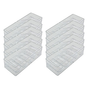 Versa Games 10 Clear Acrylic Poker Chip Trays with Cover - Casino Grade - 30% Thicker Than Standard Chip Trays - For Standard Size Poker Chips & Clay Poker Chips - 10 Chip Racks - Each Holds 100 Chips