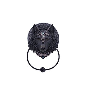 Nemesis Now Wolf Moon Door Knocker 20.5cm, Black