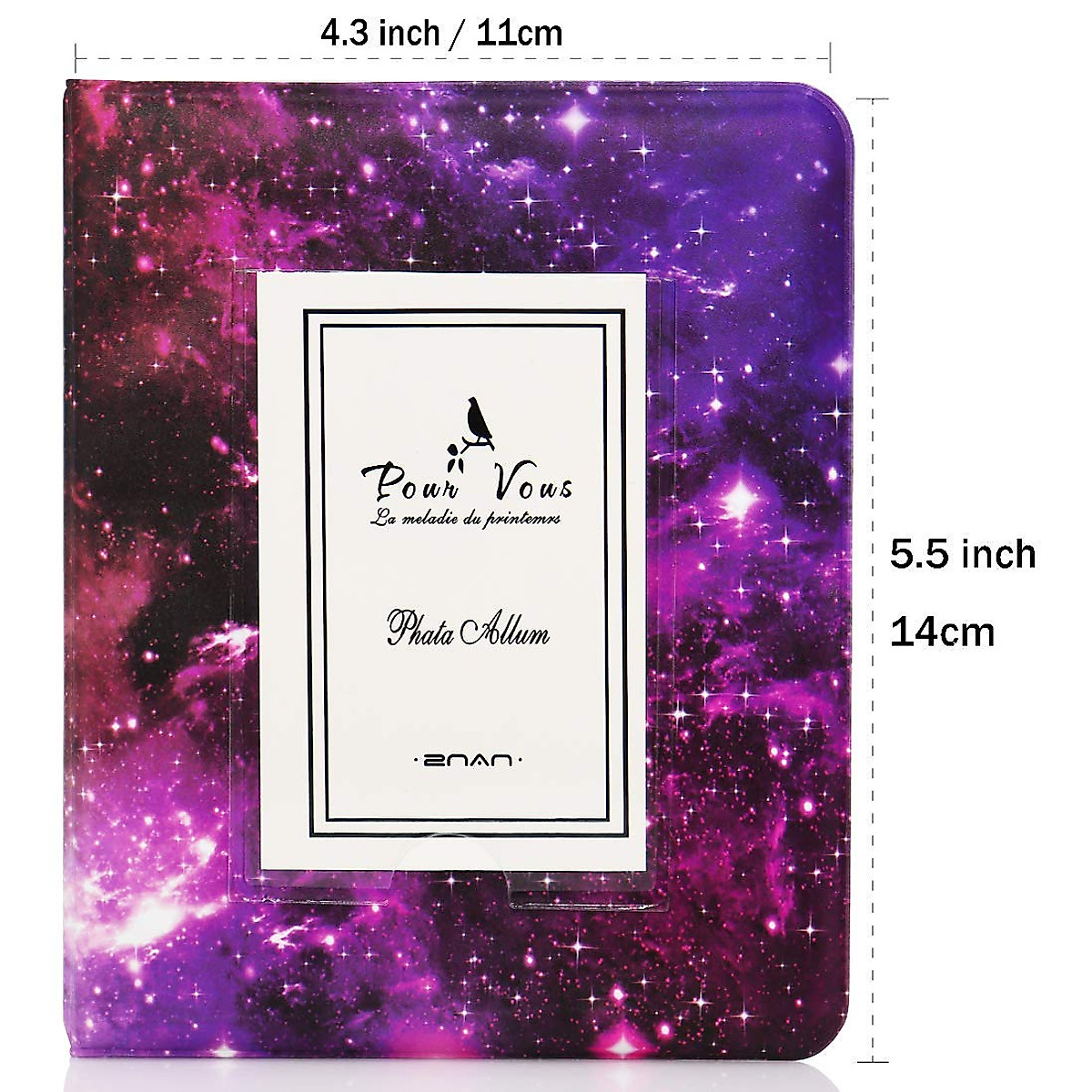 BigTrend 2x3 Inch Photo Paper Film Album Set for Fujifilm Instax Mini Camera, Polaroid Snap, Z2300, SocialMatic Instant Cameras & Zip Instant Printer (Starry sky-4, 64 Pockets)