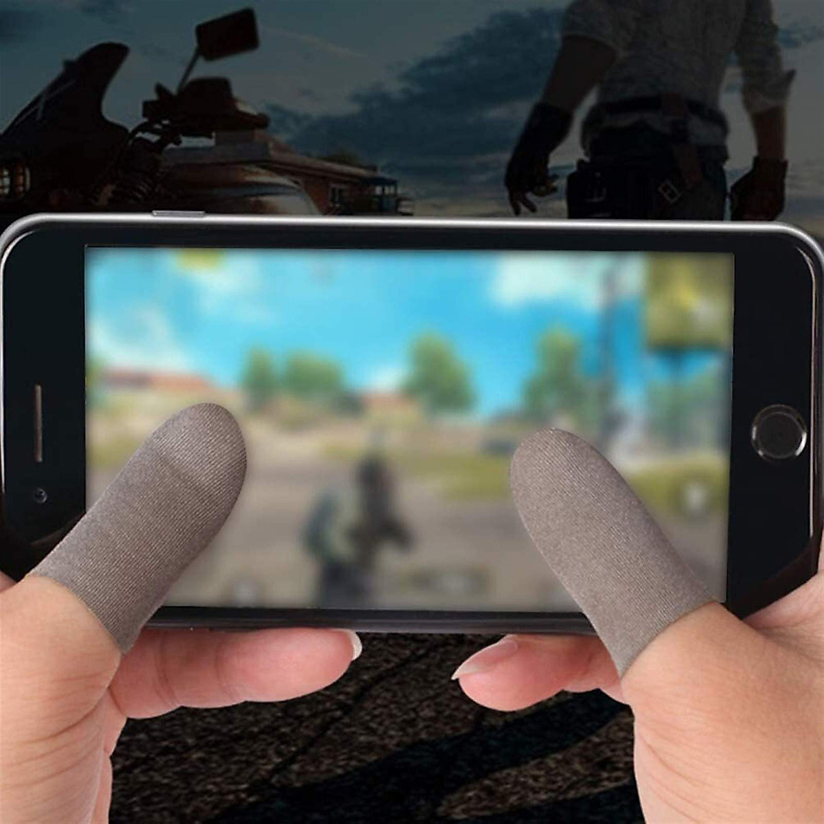 XJXJ 10Pcs Gaming Finger Sleeve Touchscreen Finger Cover Elastic Mobile Game Controller Finger Cot Anti Sweat Breath. compression gloves for men