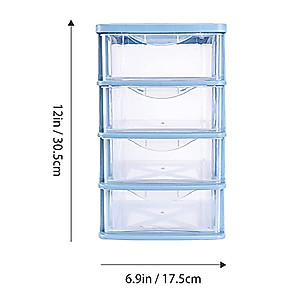 Cabilock Small Drawer Organizer 2pcs Organizer- Bedroom Unit Storage Rack Clear Vanity Tier Drawers, Bathroom, Drawersdesk Dresser Office Supplies, Sewing Decor and Table Desktop Sneakers Box