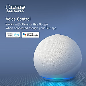 Feit Electric Smart Light Bulbs, 2.4 Ghz WiFi Light Bulbs, No Hub Needed, Works with Alexa and Google, Dimmable 60 Watt = LED 9W, OM60/927CA/AG/3, 2700K Soft White, 3 Pack