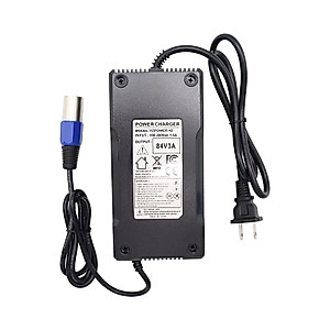84V 3A Lithium Battery Charger AC Adapter Power Supply for 20S 72V Lithium Li-ion Batteries Pack with 3 Pin XLR Plug