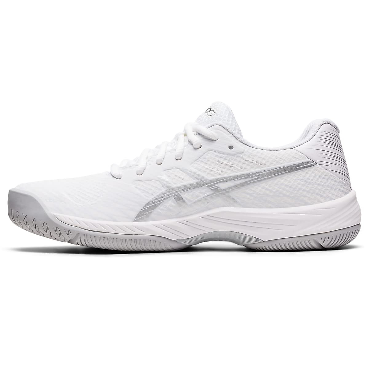 ASICS Women's Gel-Game 9 Tennis Shoes, 7.5, White/Pure Silver