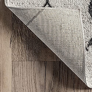 nuLOOM Janelle Machine Washable Transitional Moroccan Area Rug, 6' 7" x 9', Grey