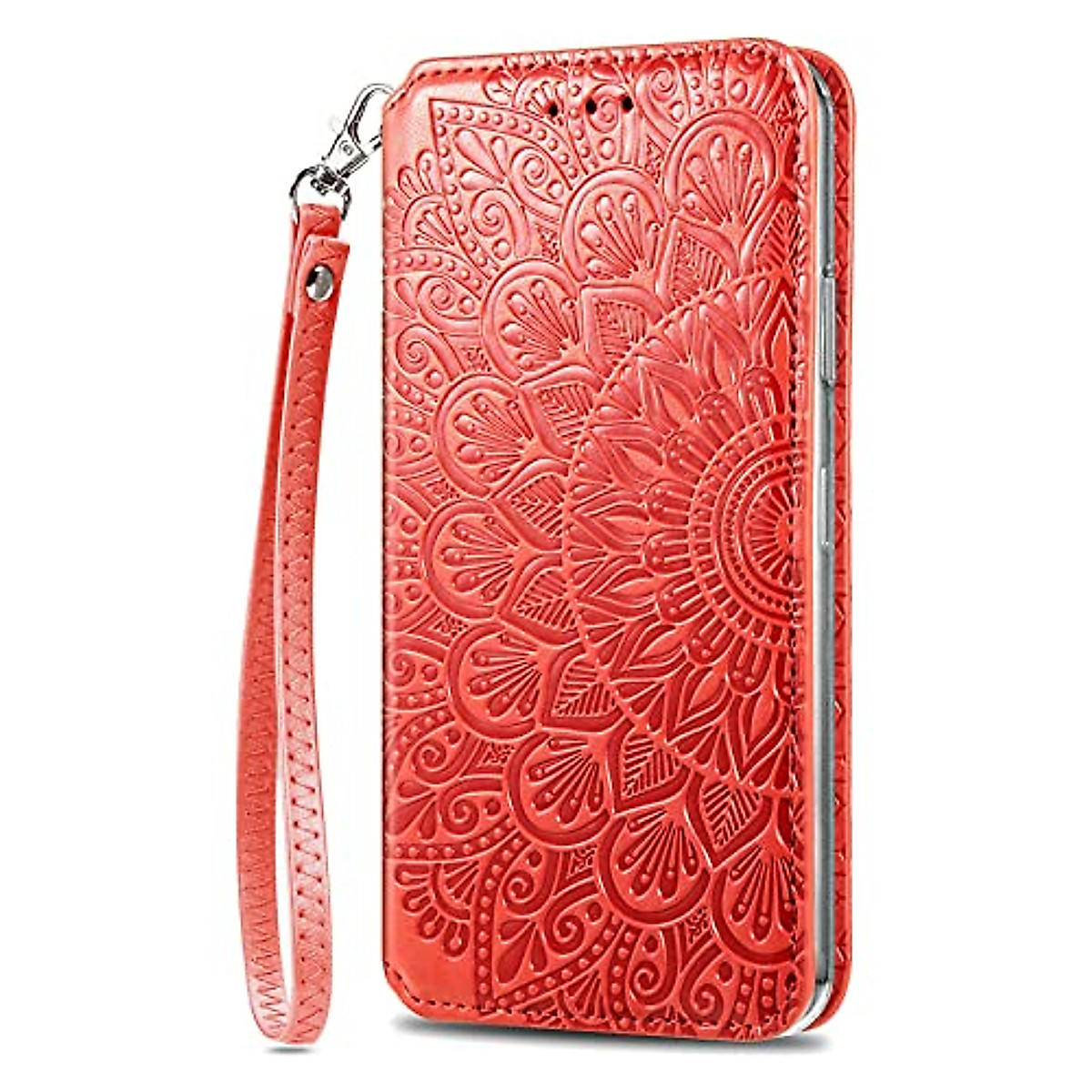 MTQLX Case for Oppo Reno2 z Wallet Case,Fashion Women Luxury Premium PU Leather Flip Protective Case Cover with [Stand][Lanyard],for Oppo Reno2 z- Red