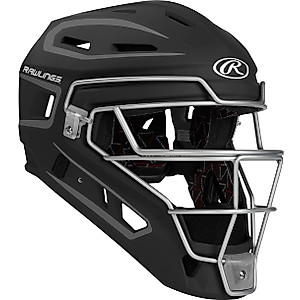 Rawlings | VELO 2.0 Catcher's Helmet | Baseball | Junior (6 1/2" - 7") | Black/Graphite