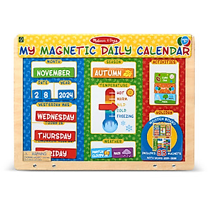 Melissa & Doug My First Daily Magnetic Activities Calendar For Kids, Weather And Seasons Calendar For Preschoolers and Ages 3+