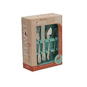 Towle Living Flamingo Flatware Set, 20-Piece, Stainless Steel