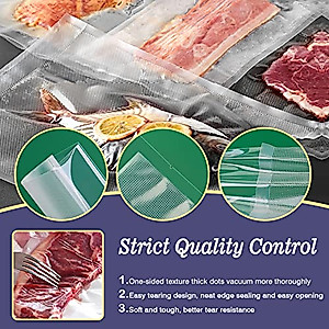 DMPACKDM K-Coating Vacuum Sealer Bags 8 x 10 inch 100 pack BPA Free Pre-Cut Heavy Duty Bag Fit for All Vac Machines Food Saver,Seal a Meal, Weston,Commercial Grade Precut Meal Prep Sous Vide Bags