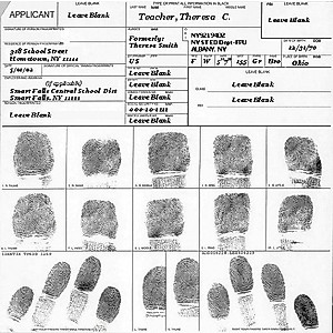 Fingerprint Cards, Applicant FD-258, 25 Pack