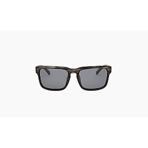 Optic Nerve - Premium & Affordable Polarized Wayfarer Sunglasses for Men/Women, Mashup Edition with Matte Driftwood Grey Frame/Smoke/Silver Flash Lens