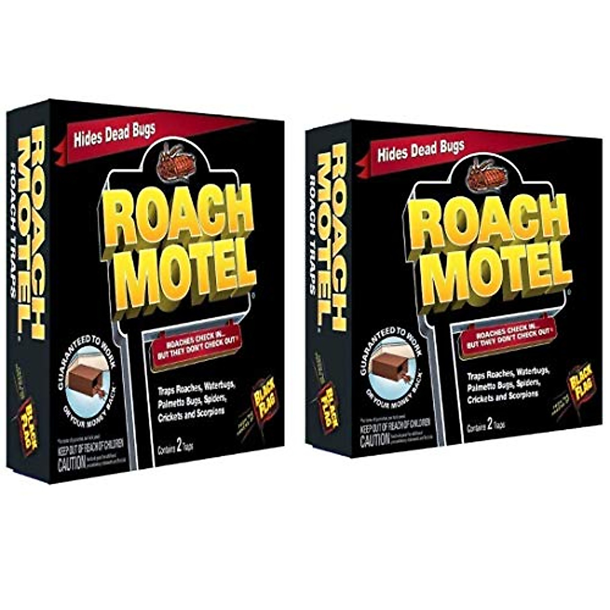 Black Flag Roach Motel Insect Trap(2 Packs 4 Traps)