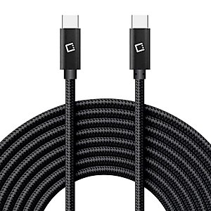Dual USB-C/PD 60W Fast Charging Cord Compatible with vivo V20 2021 Plus 5Gbps Data Transfer for Power Delivery Hi Capacity Charging (Black)