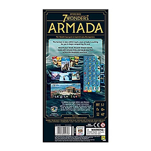 7 Wonders Armada Board Game EXPANSION (New Edition)| Family Board Game | Civilization Board Game for Adults| Strategy Board Game for Game Night | 3-7 Players | Ages 10+ | Made by Repos Production