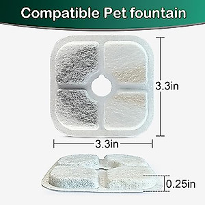 Opeth cat water fountain filter for Catit® PIXI Cat Drinking Fountain,Cat Water Fountain Filter Replacement Filters Contains 12 Cat Fountain Filters (12 Pack)