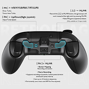 RetroFlag Superpack Xbox Series X|S Controller Strike Pack Paddle, 1000mAh Rechargeable Battery, Programmable Back Buttons, Mapping/Six-Axis Gyro/Turbo,Compatible with Wins/Switch/Steam Deck