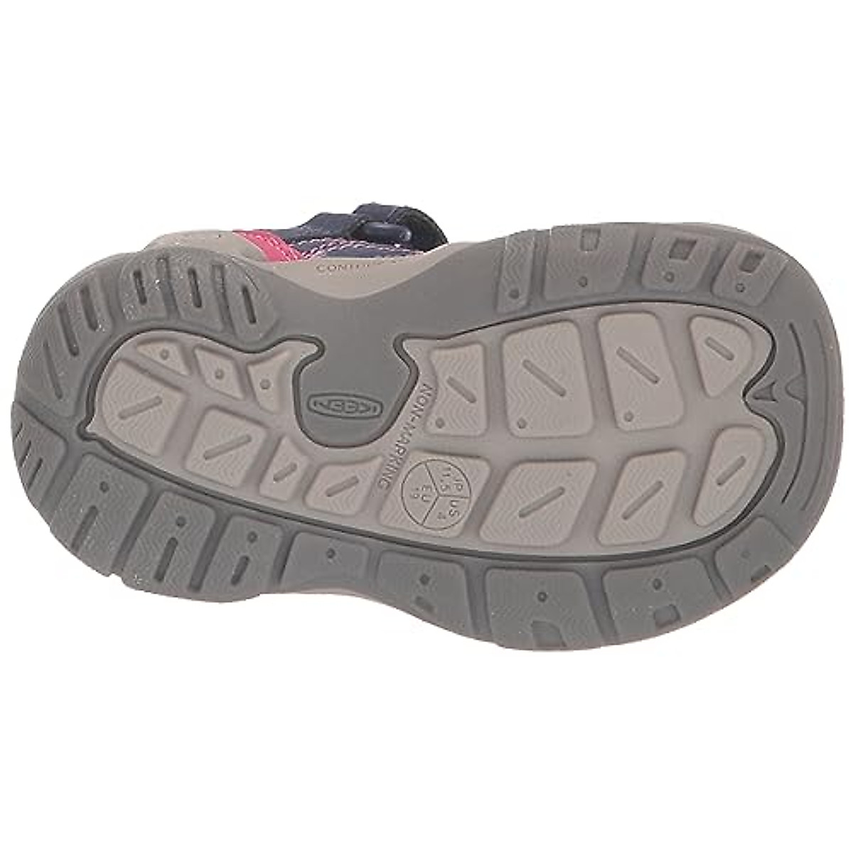 KEEN unisex child Knotch Peak Closed Toe Water Sandal, Blue Depths/Pink Peacock, 3 Big Kid US