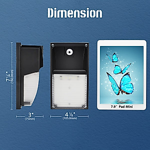 LTBLIGHT 12 Pack LED Wall Lights with Dusk to Dawn Photocell Sensor,1980LM 5000K Wall Pack Light Fixture 18W (=60-100W HPS/HID), IP65 Waterproof Outdoor Patio Security Lighting ETL Listed