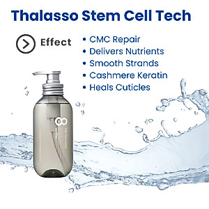 8 THE THALASSO Smooth Series: Normal to Oily Shampoo, Unique Thalasso Stem Cells with Deep Sea Water & Marine Collagen, Chemical-Free, Moisturizing & Smoothing, 475mL /16.06 fl oz