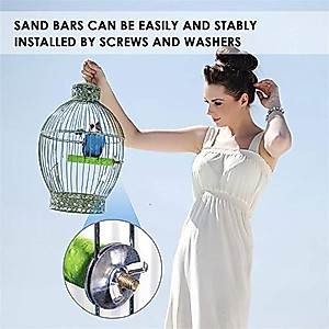 Bird Perch Stand Bird Rope Perch Bird Toys, for Parakeets Cockatiels, Conures, Macaws, Lovebirds, Finches Bird Cage Accessories (3 Pcs)