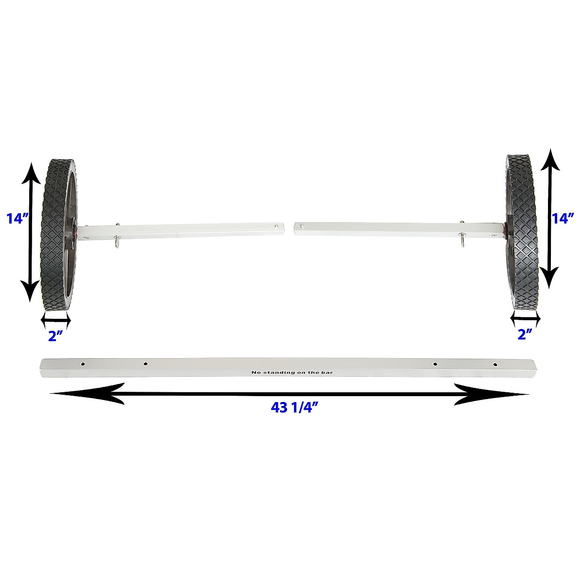 Sea Eagle EZ Cart - Chart Wheel System for Boats and Kayaks (Wide EZ Cart)