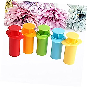 COHEALI Toddler Toys 5pcs Stencils for Kidcraft Playset Wood Wood Puzzle Extruder Machine Dough Tool Kits Clay DIY Assorted Designs Tools Toolkit Mold Model Cake Air Dry Clay