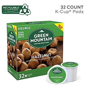 Green Mountain Coffee Hazelnut Keurig Single-Serve K-Cup Pods, Light Roast Coffee, 32 Count