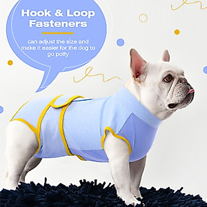 IDOMIK Dog Surgery Recovery Suit, Soft Dog Spay Neuter Recovery Onesie Bodysuit After Surgery for Male Female Dogs Cats, E-Collar Cone Alternative Anti-Licking Abdominal Wounds,S