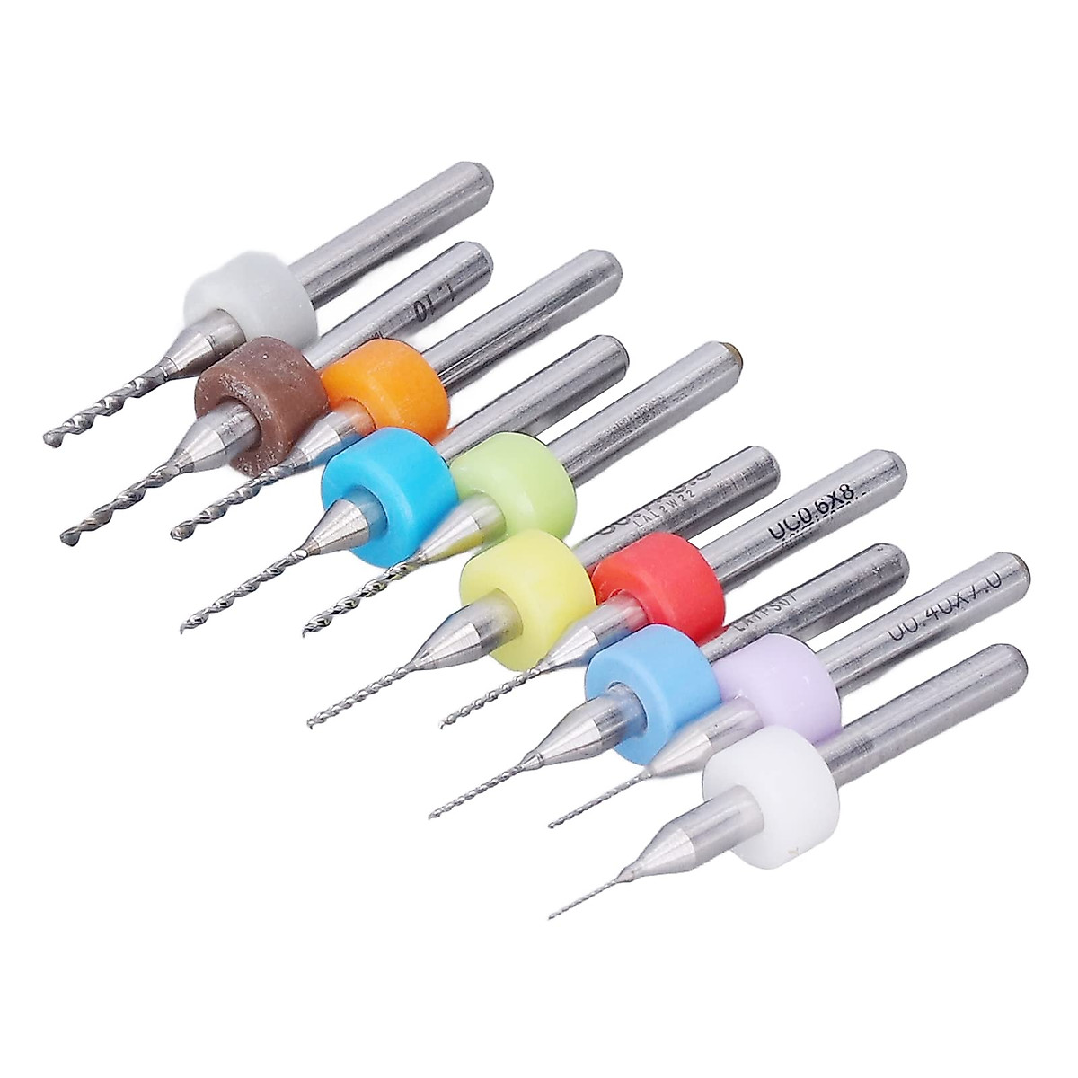 10Pcs Mini Drill Bit, Tungsten Carbide Micro Drill Bits Set for Industry Print Circuit Board Jewelry CNC Engraving
