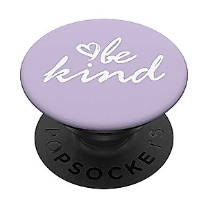 White Be Kind Light Pastel Purple PopSockets Swappable PopGrip
